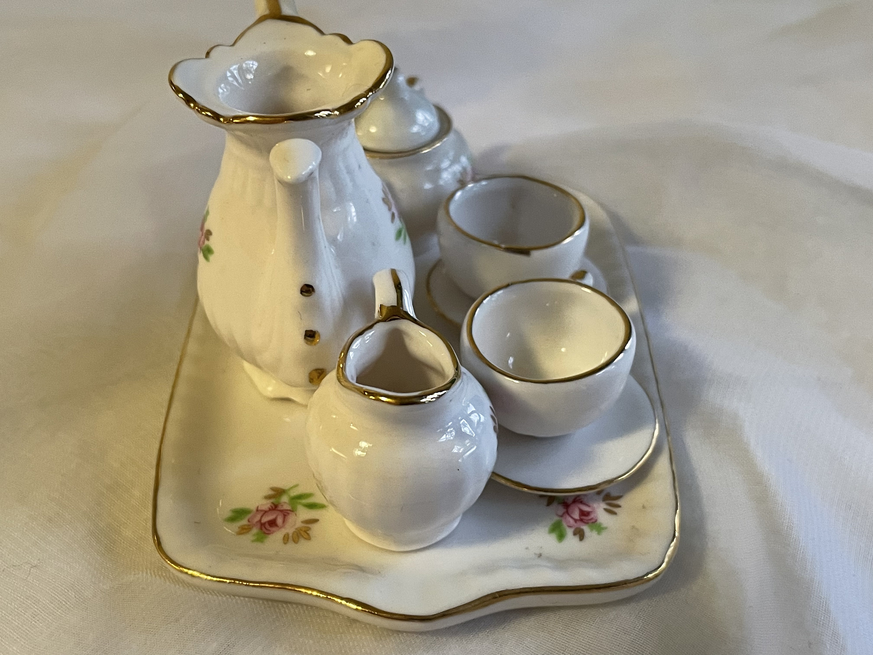 Vintage Miniature Tea Set - Etsy