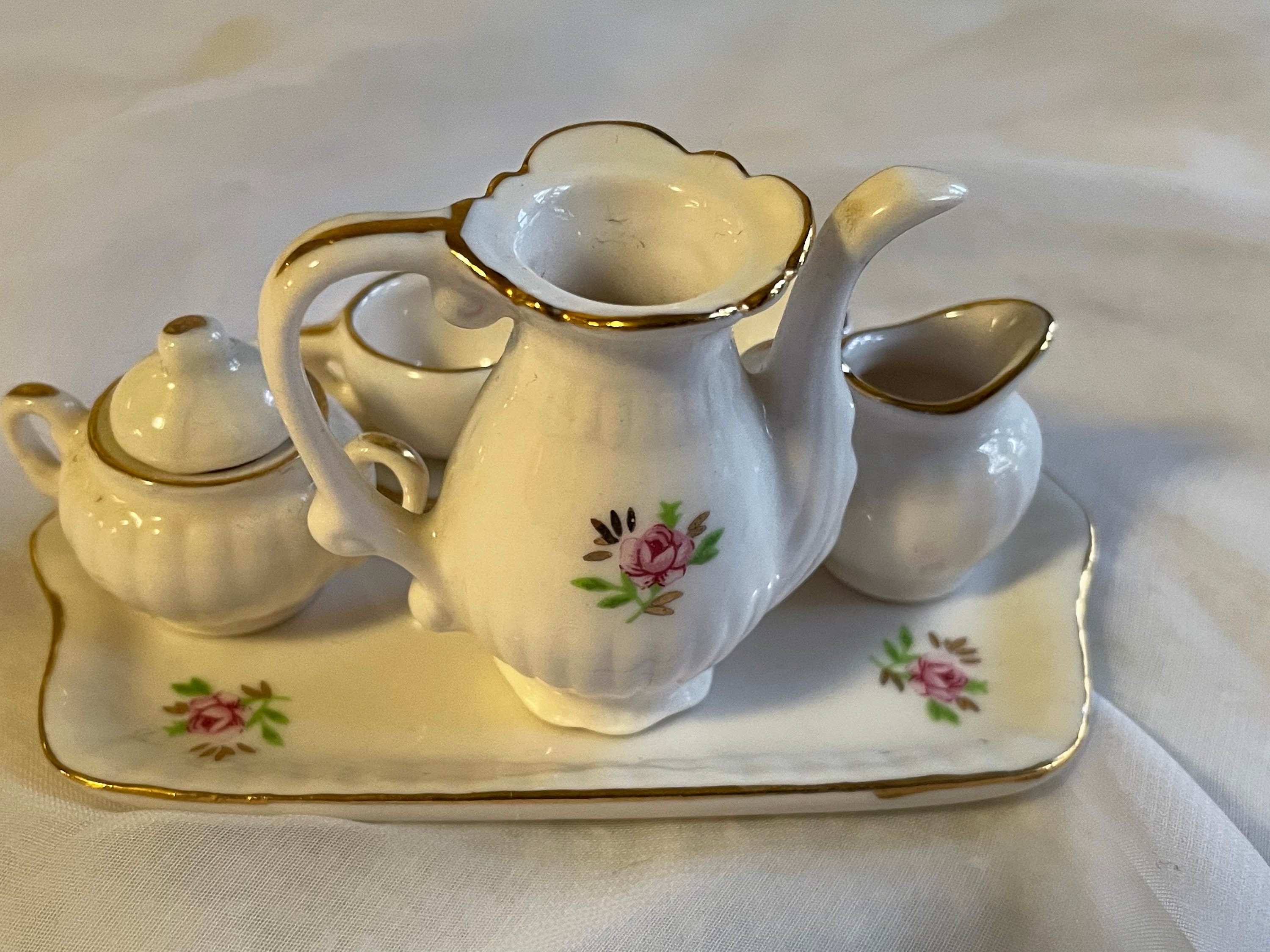 Vintage Miniature Tea Set - Etsy