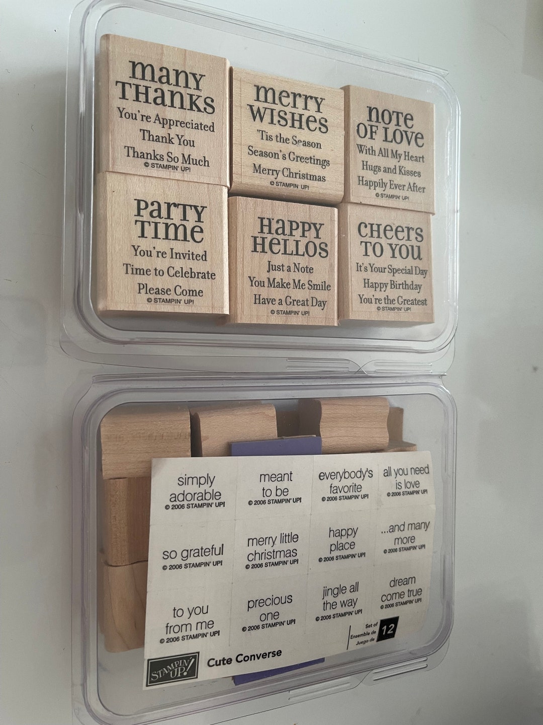 Stampin' Up Cute Converse and Lots of Thoughts Stamp Sets Lot of 2 - Etsy