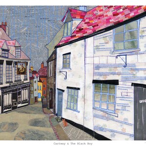 Cartway and the Black Boy, Bridgnorth Giclee Print, Shropshire Landmark ...