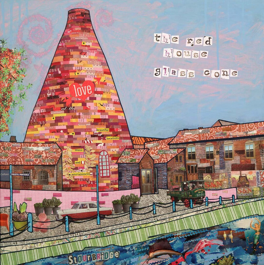 The Red House Glass Cone, Stourbridge Giclee Print, West Midlands ...