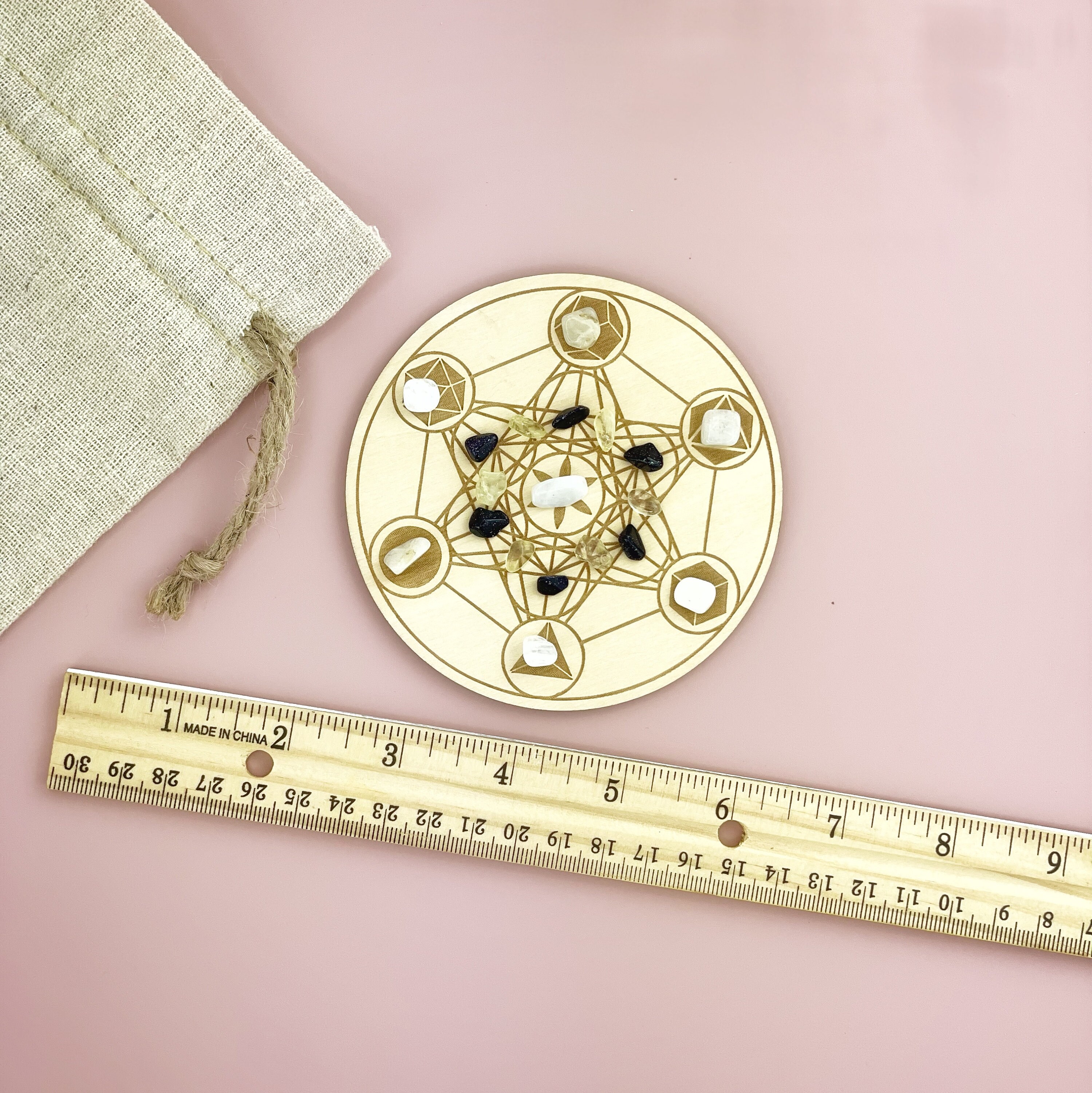 Healing Metatron's Crystal Grid Board - Gemstones + Grid Boards - Etsy