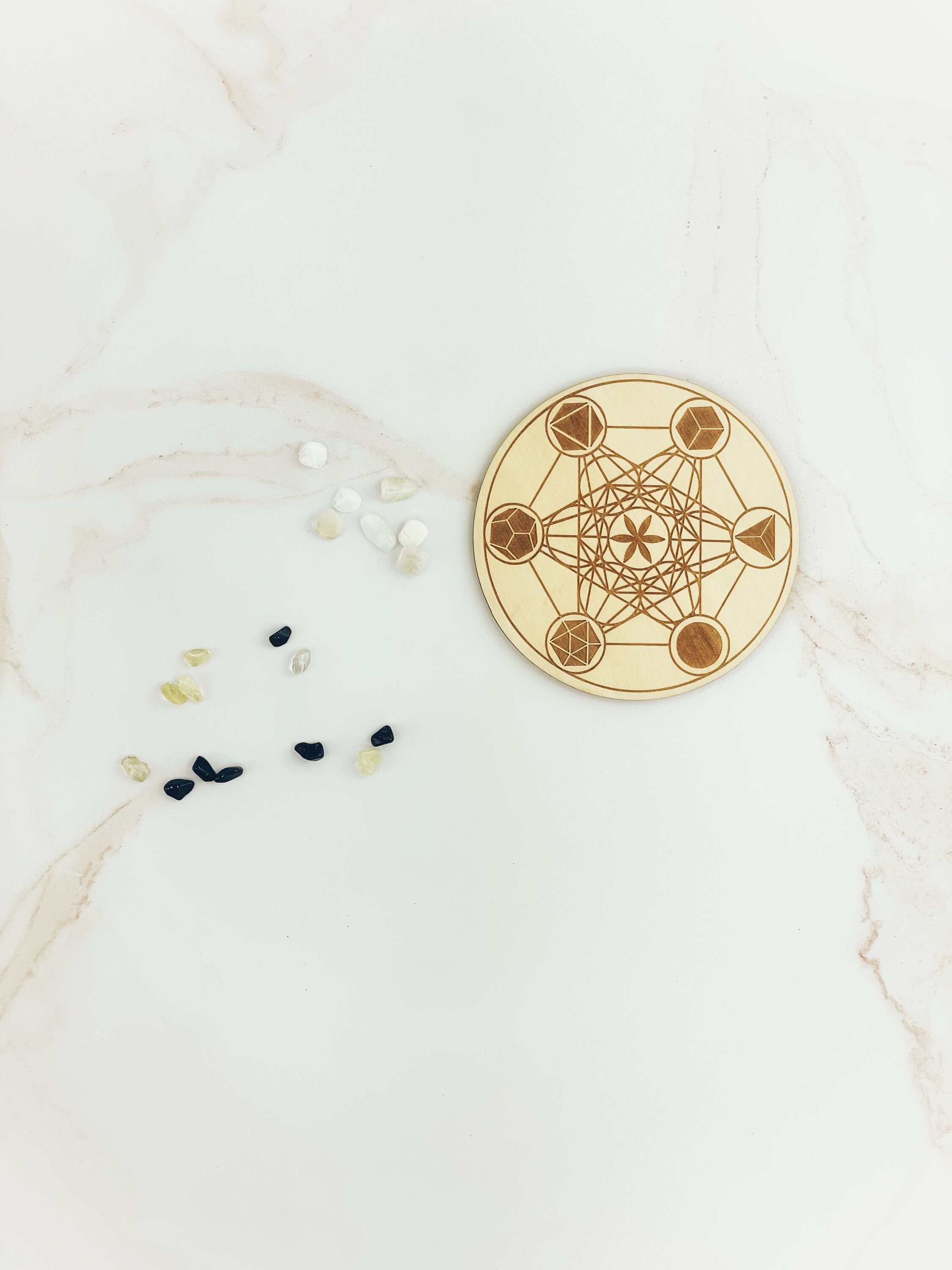 Healing Metatron's Crystal Grid Board - Gemstones + Grid Boards - Etsy