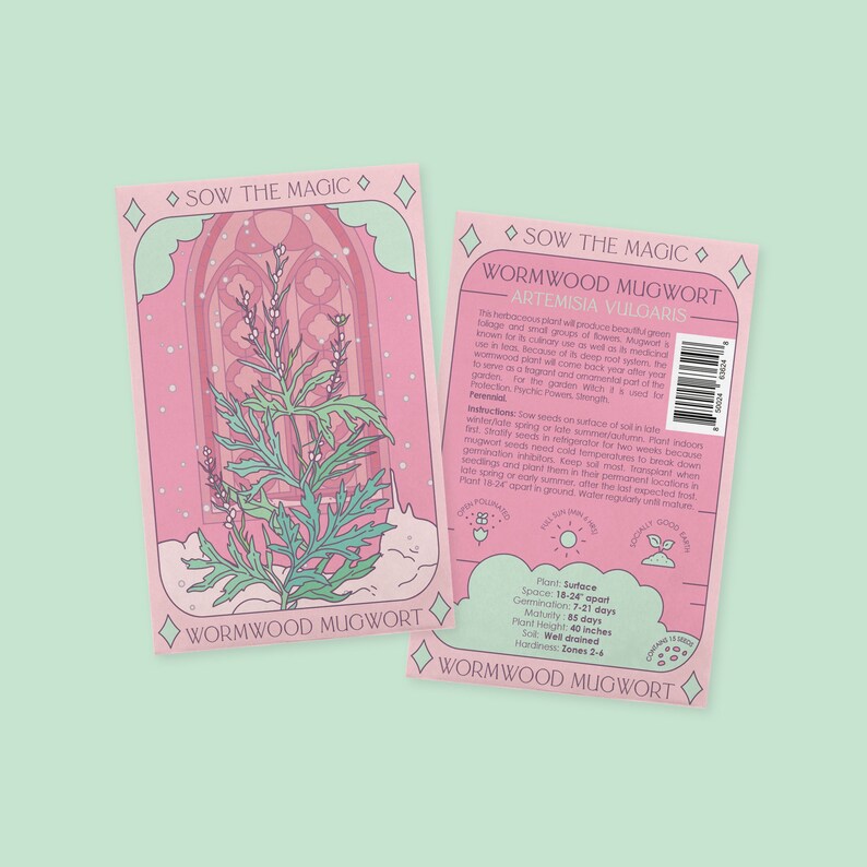 Wormwood Mugwort Tarot Seed Packet - Seeds - Etsy