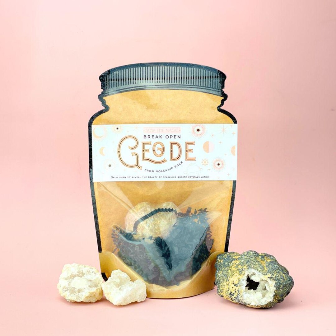 Break Open Geode Rock – Hidden Crystal Treasure - Etsy