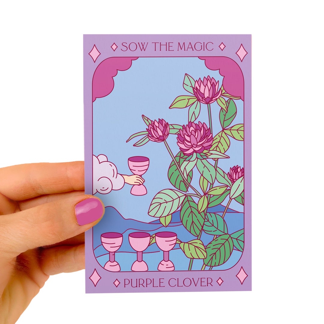 Purple Clover Tarot Seed Packet- Seeds - Etsy