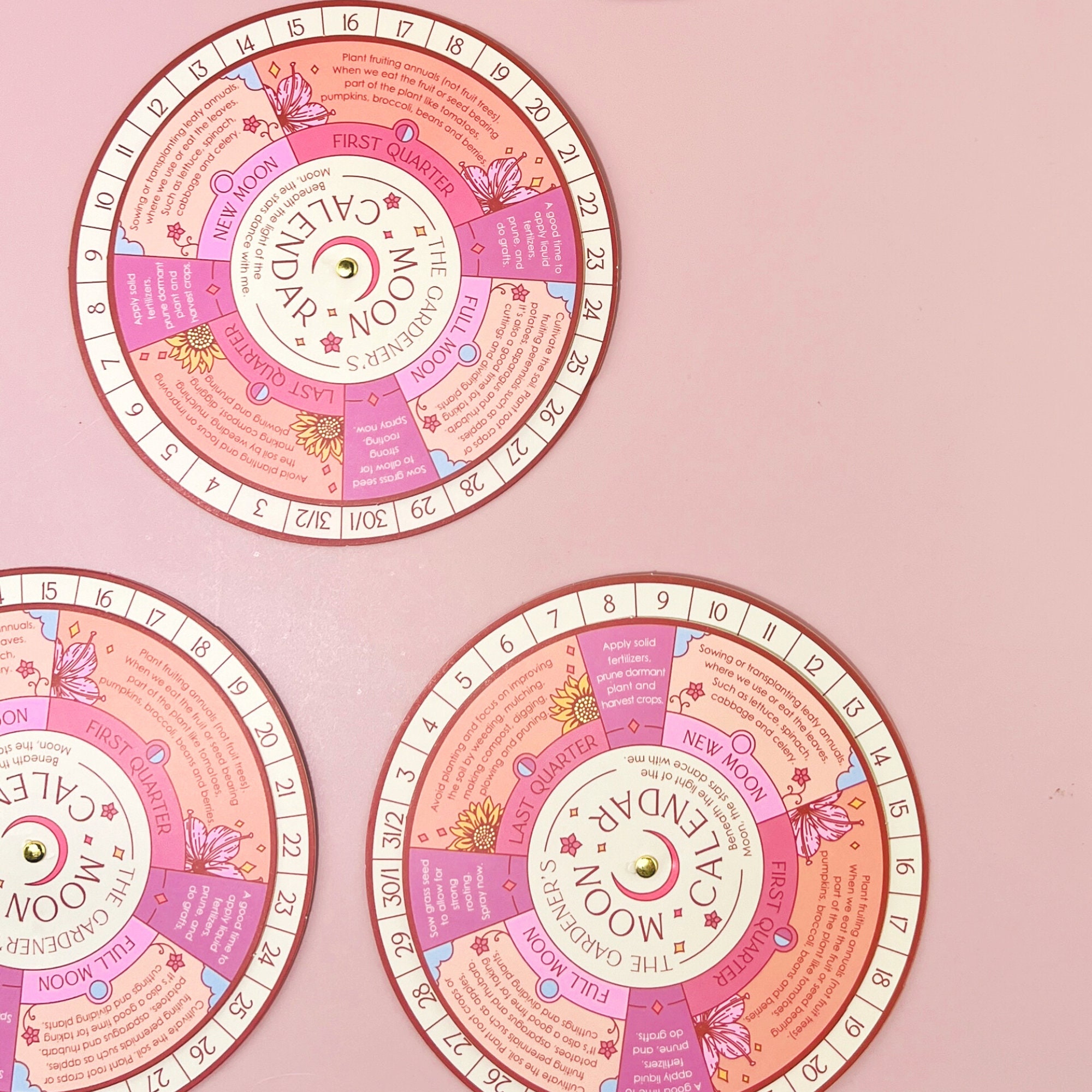 Moon Calendar Spinner - Planting by the Moon Chart Spinner - Etsy