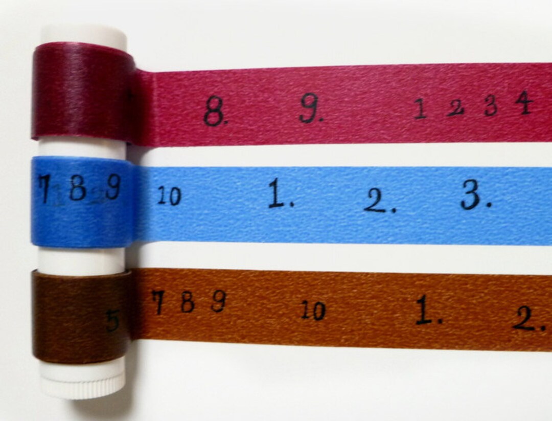 Classiky Numbers Washi Tape Set 1 Metre per Design, 3 Metres in Total ...