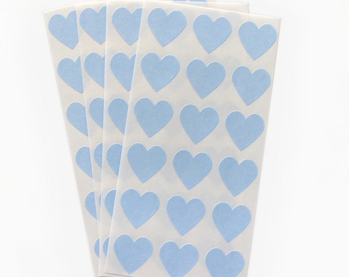 Pastel Blue Heart Sticker Seals Set of 54 - Etsy