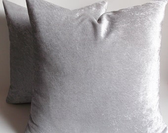 Decorative Velvet Silver 20'' x 20'' Throw | Etsy