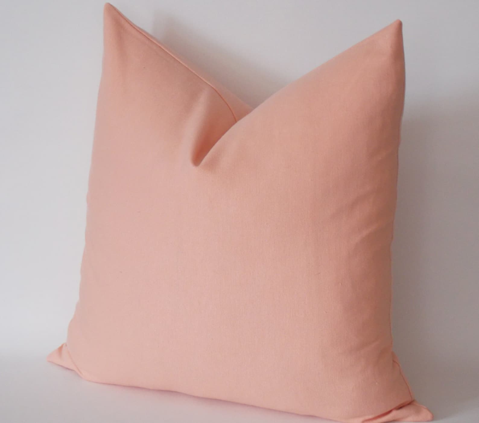 Salmon Pillow Cover / Decorative Cotton Throw Pillow Cover / - Etsy