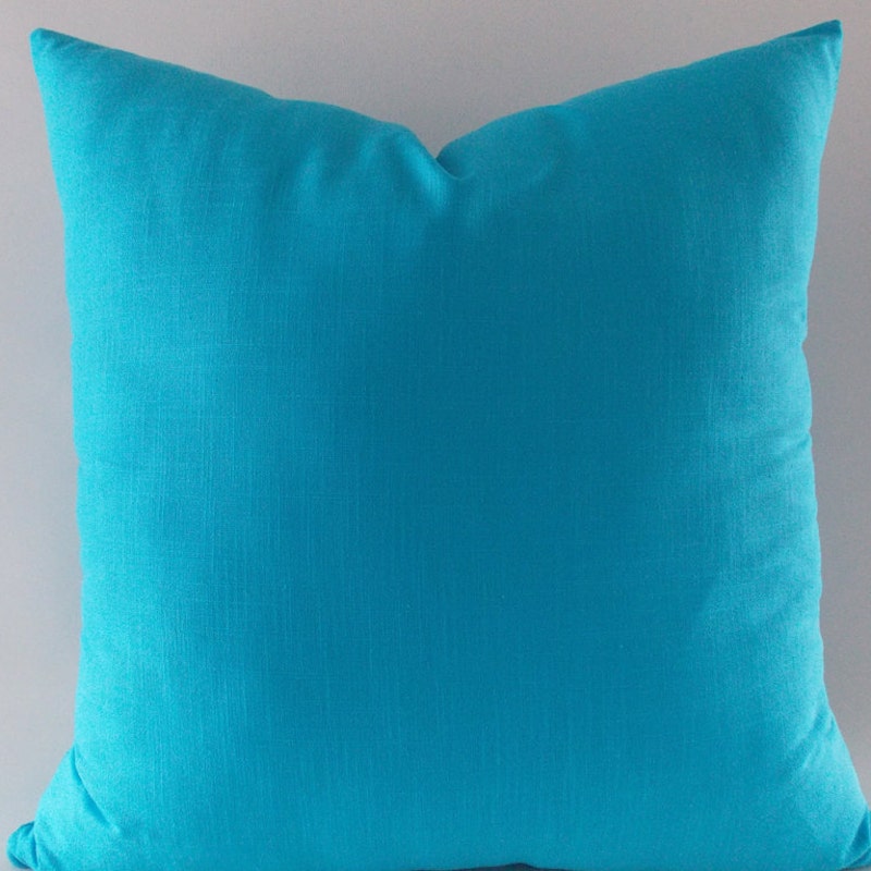 Turquoise Throw Pillow - Etsy