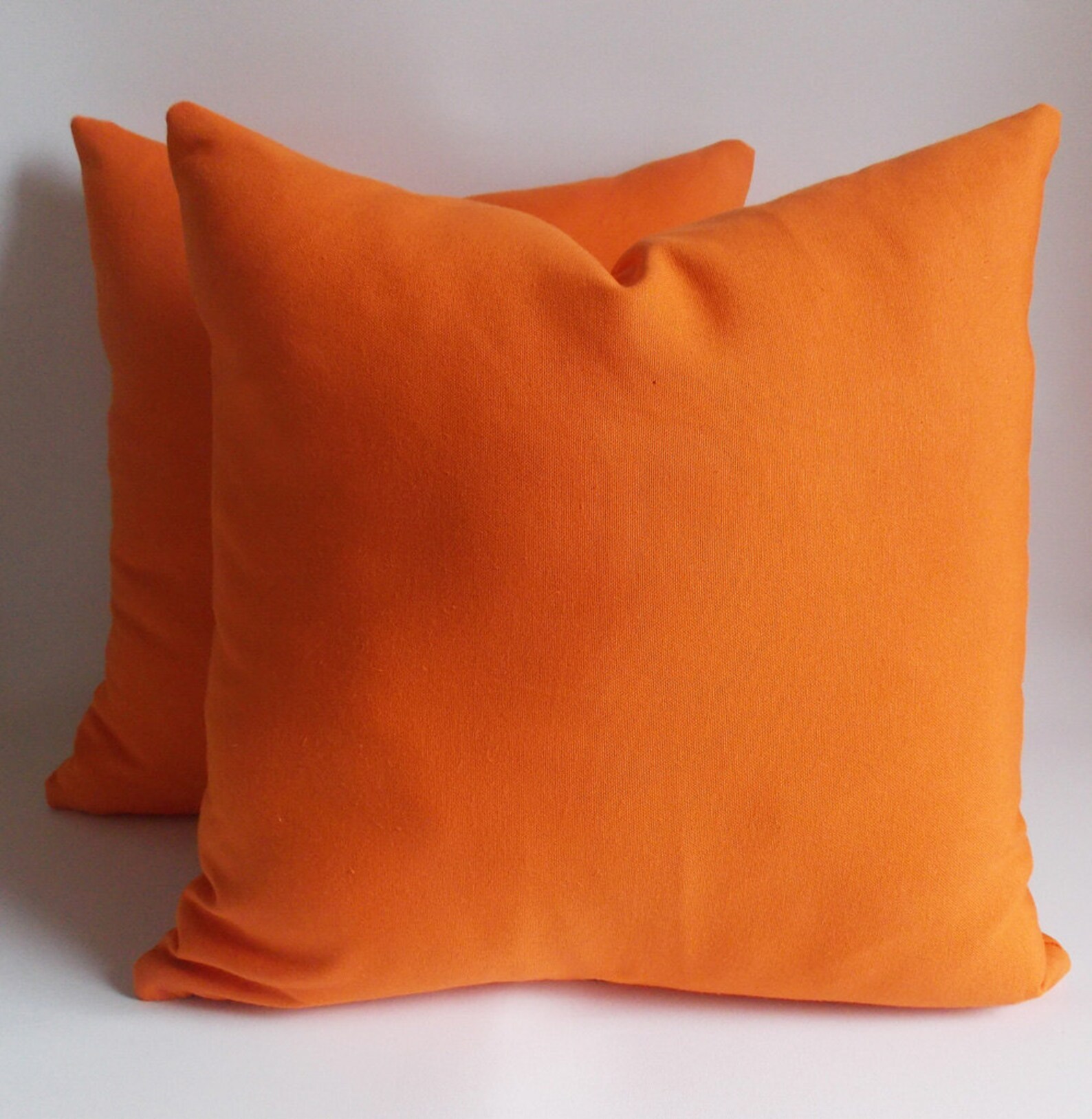 SET 2/Orange pillow cover Orange Decorative pillowThrow | Etsy