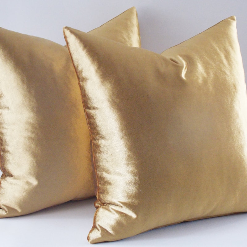 Metallic Gold Pillow - Etsy