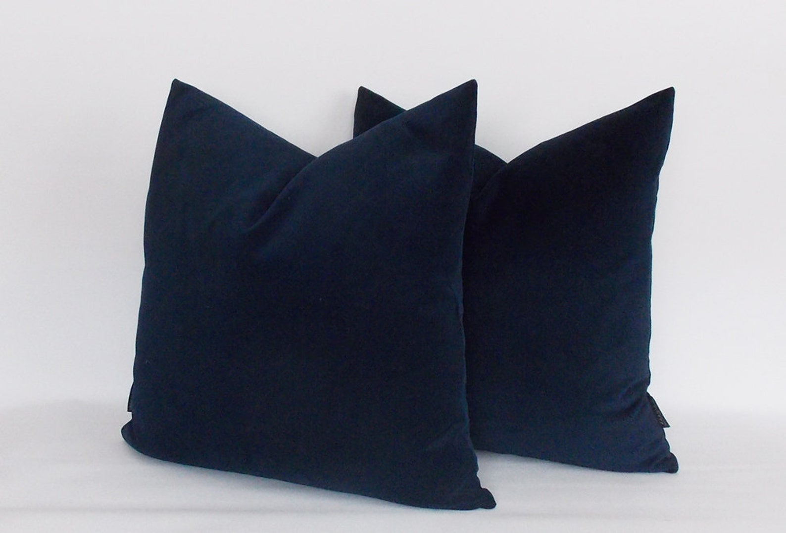Set of 2 / Velvet Solid Navy Pillow/throw Navy Pillow/velvet - Etsy