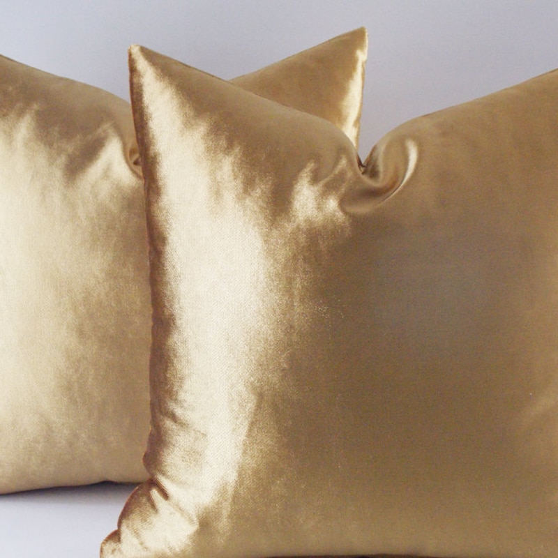 Metallic Gold Pillow - Etsy