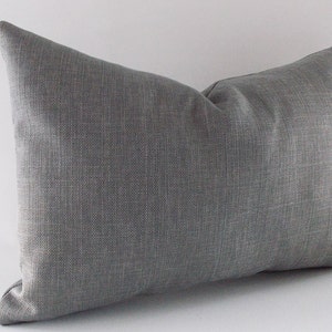 Grey Linen Pillow / Grey Lumbar Pillow /decorative Throw Pillow ...