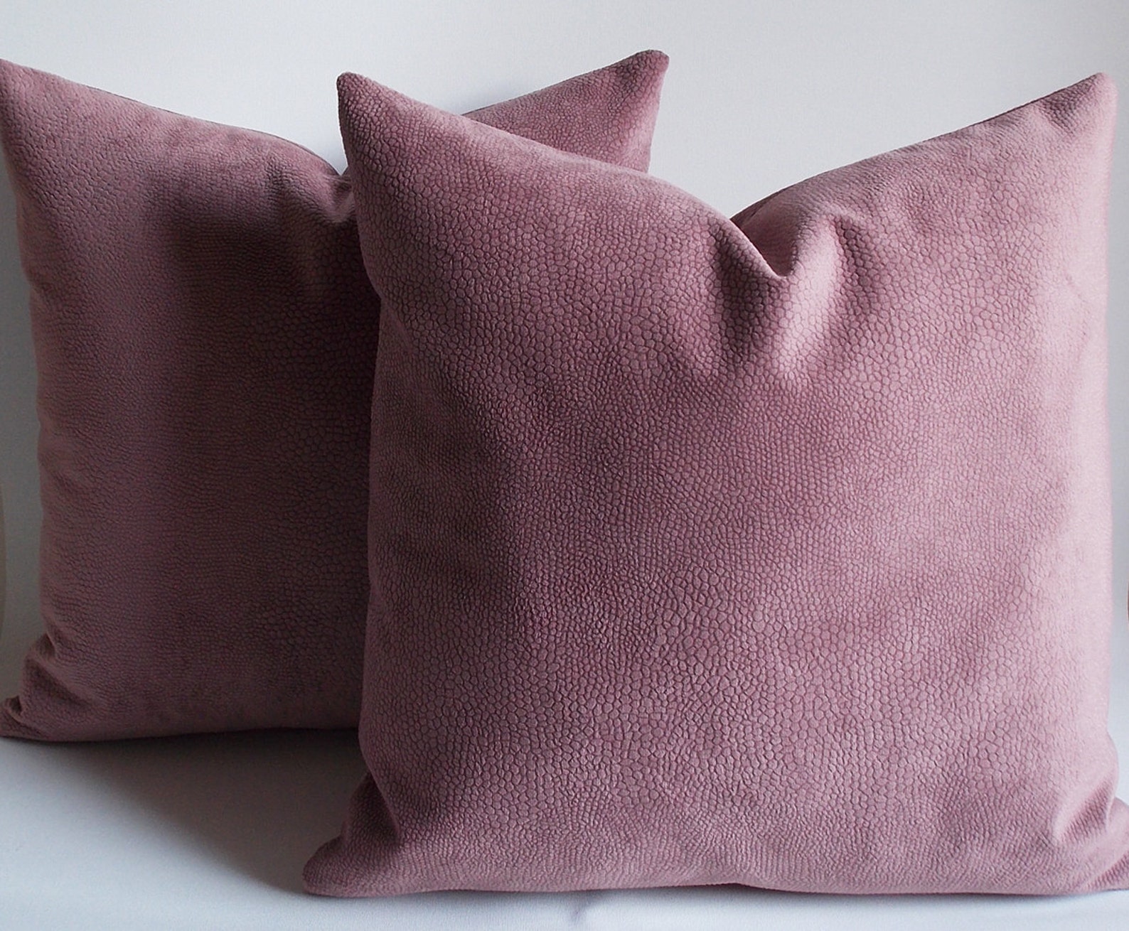 Set of 2 / Velvet Rose Color Velvet Decorative pillowThrow | Etsy