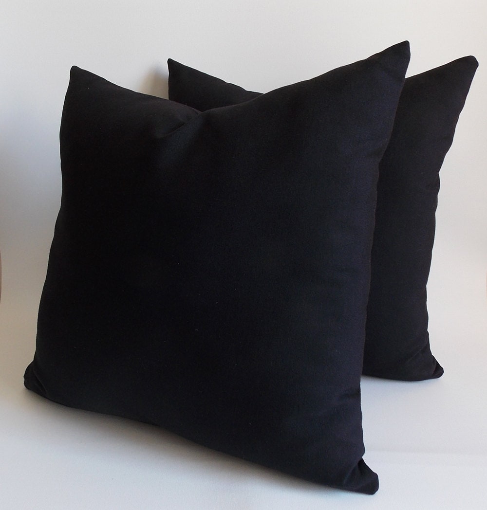 SET 2/ Black pillow Black Decorative pillow Black Throw - Etsy 日本