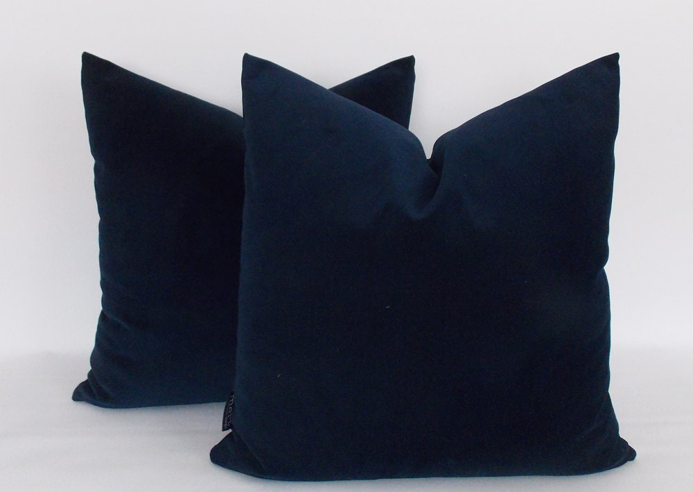 Set of 2 / Velvet Solid Navy Pillow/throw Navy Pillow/velvet - Etsy
