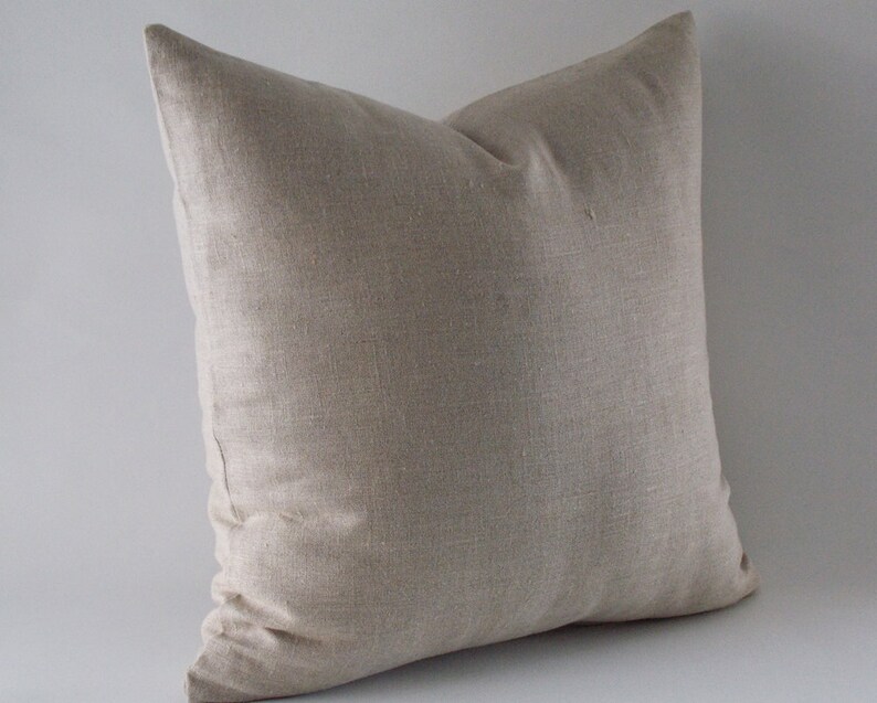Beige Linen Pillow Cushion Linen Cover Decorative Throw - Etsy