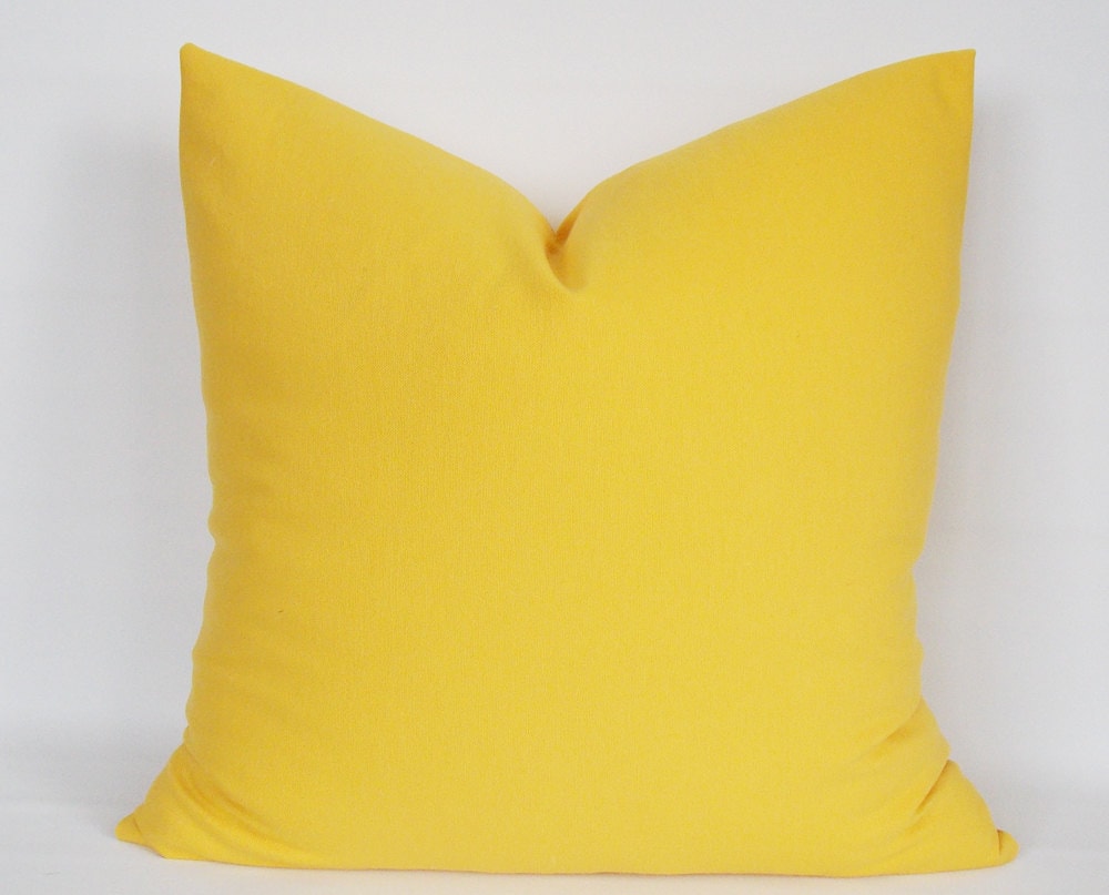Solid Yellow Pillowdecorative Pillowthrow Pillowpillow - Etsy