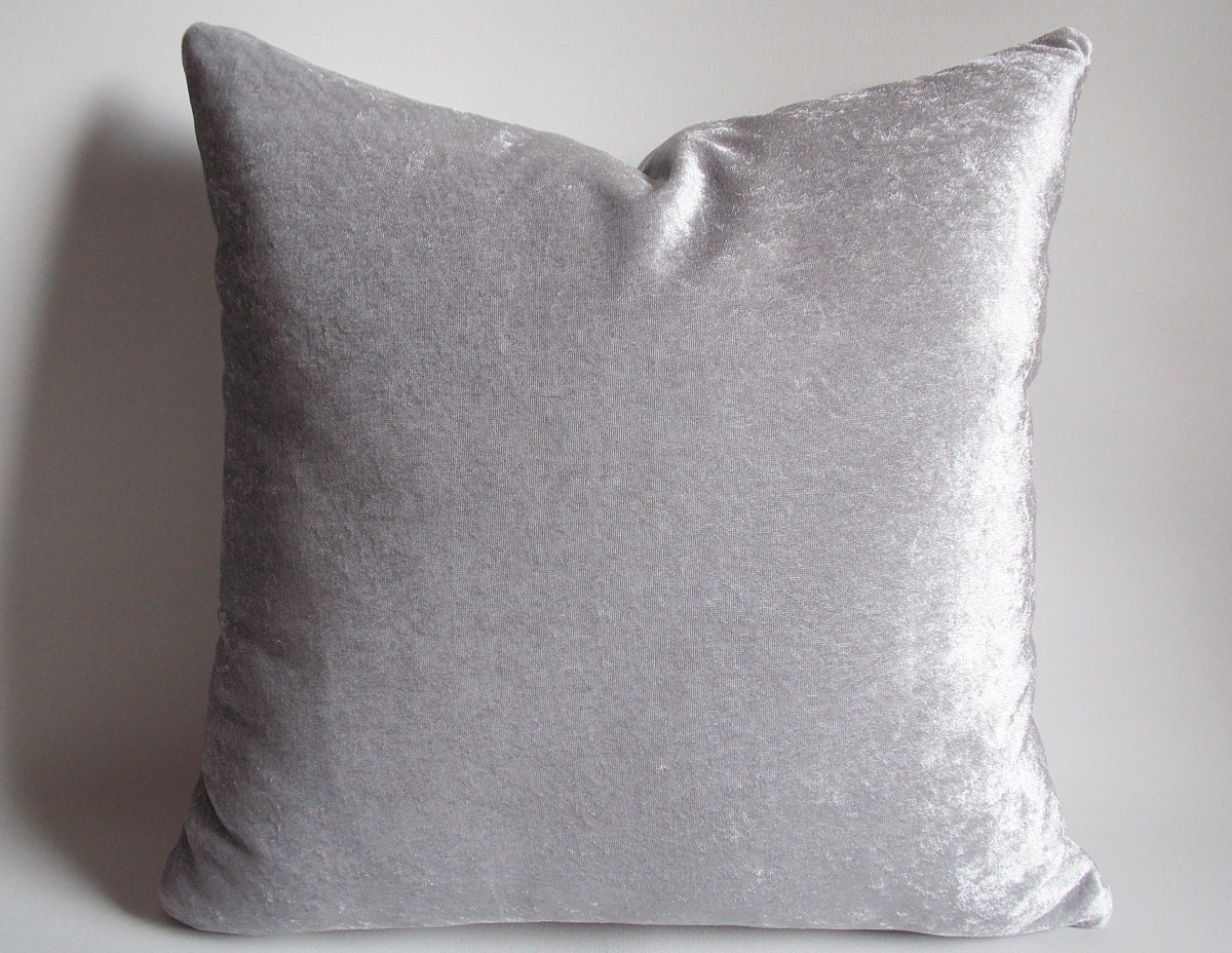 Decorative Velvet Silver 20'' X 20'' Throw - Etsy