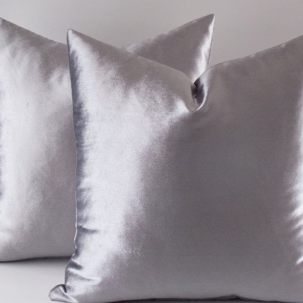 Silver Throw Pillow - Etsy