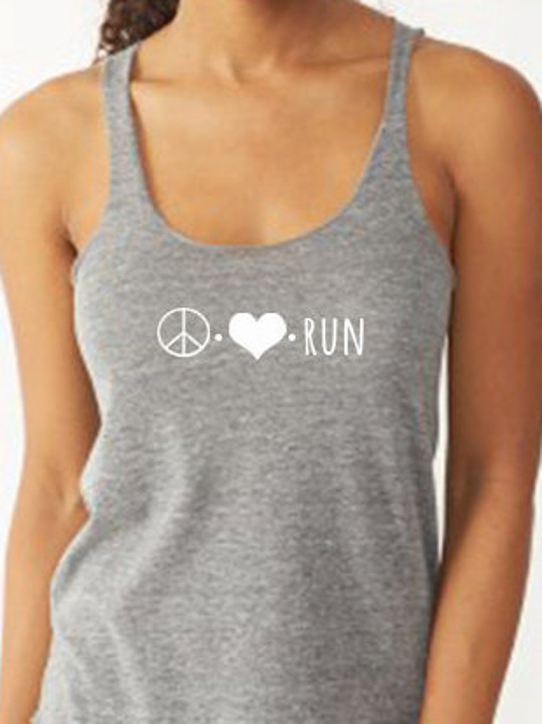 Peace Love Run Tank: Marathon Running Shirt - Etsy