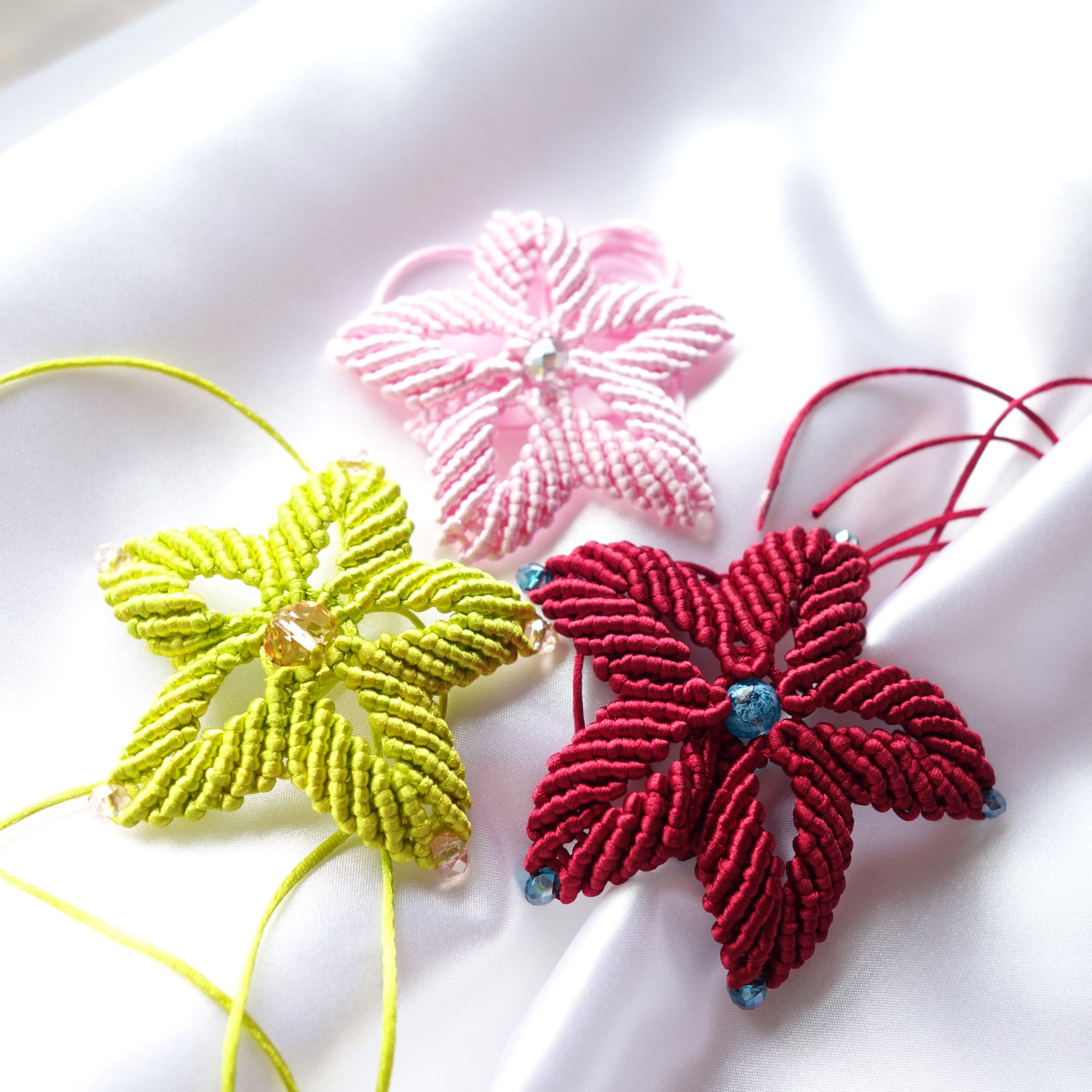 Macrame Flowers for Your DIY Project - Etsy