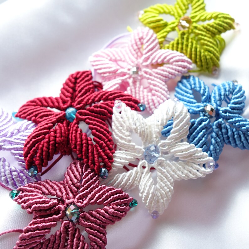 Macrame Flowers for Your DIY Project - Etsy
