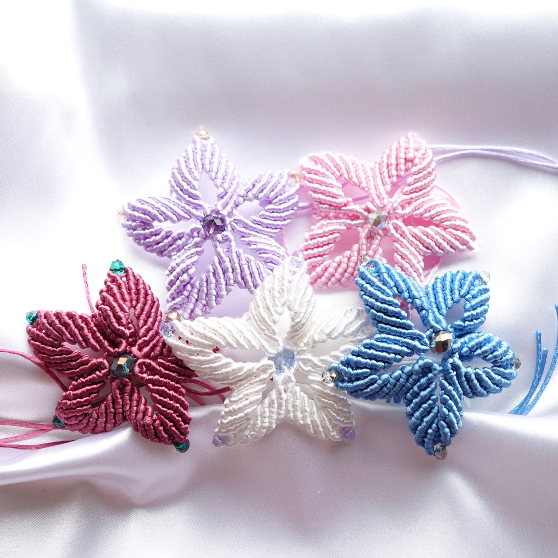 Macrame Flowers for Your DIY Project - Etsy
