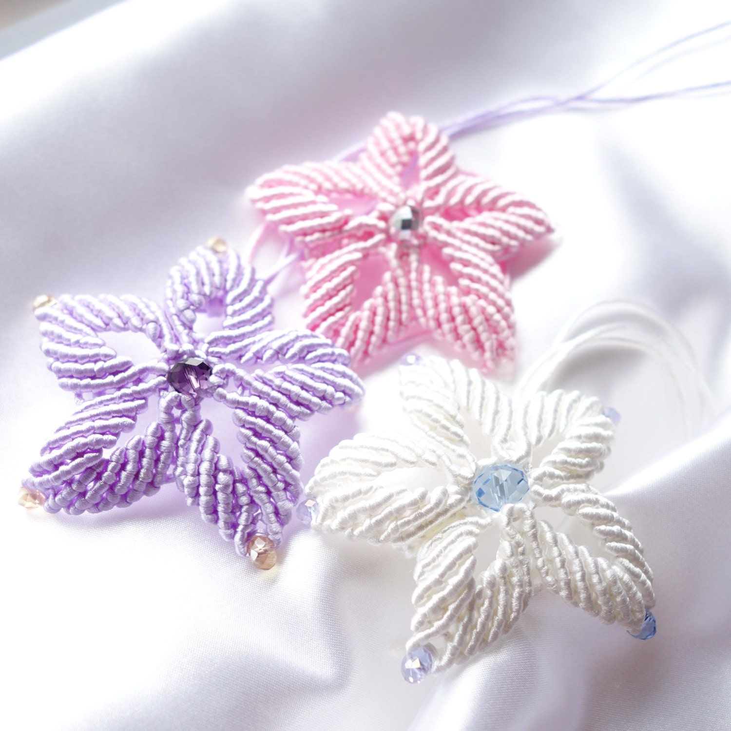 Macrame Flowers for Your DIY Project - Etsy