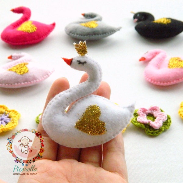 Felt Swan - Etsy