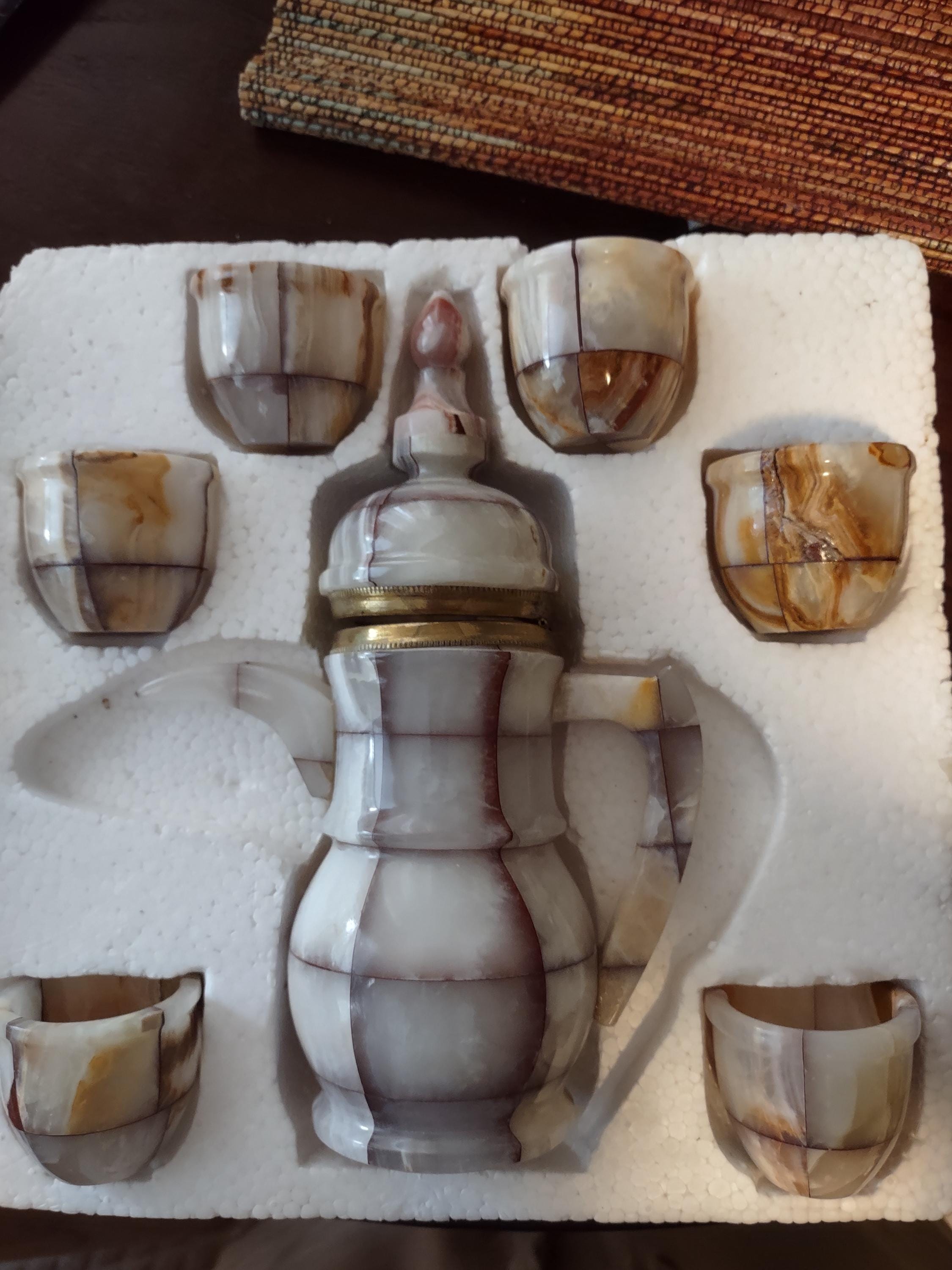 7 PC Onyx Tea Set - Etsy