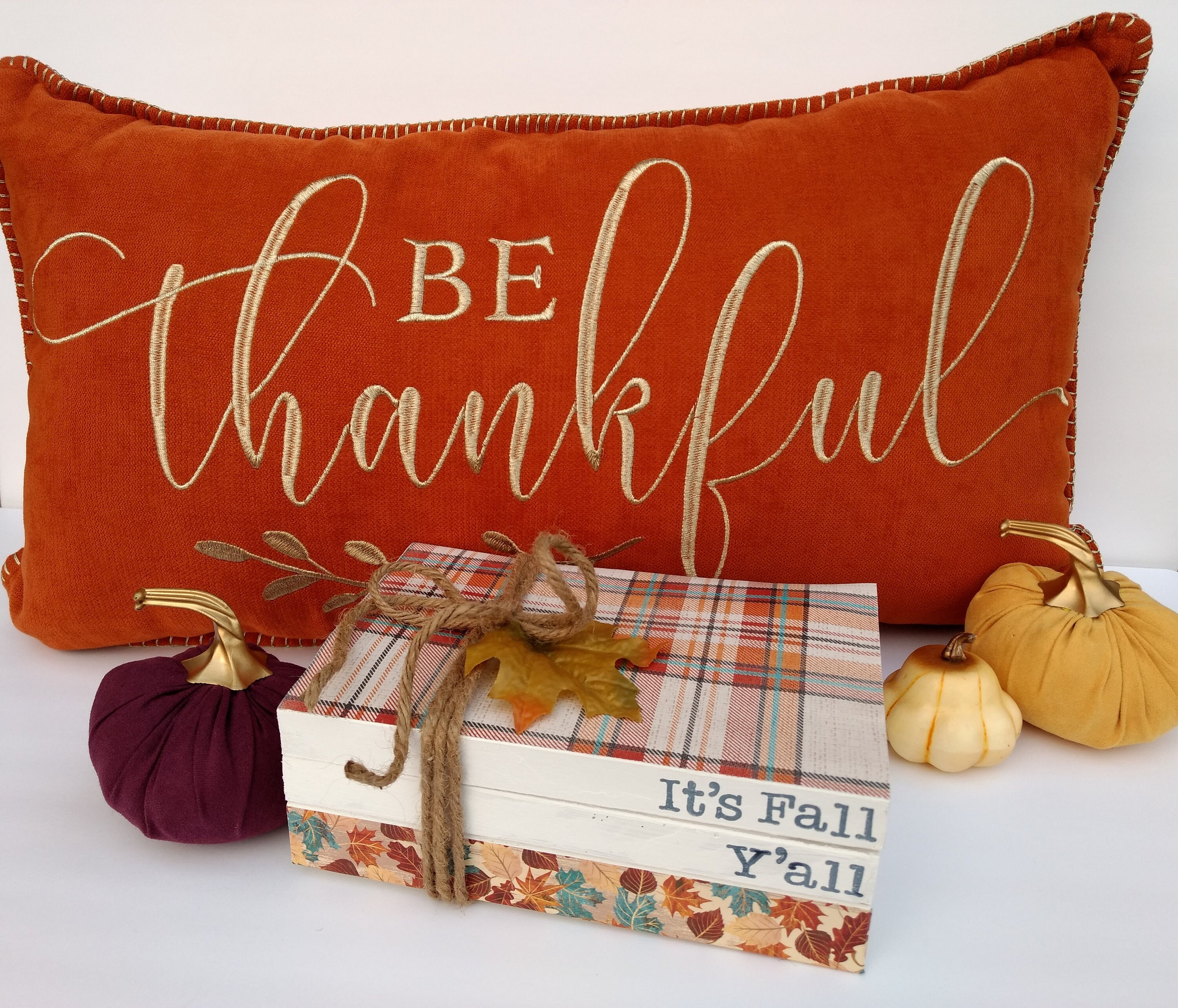 Fall Decor Fall Stamped Books Decorative Books Stamped - Etsy