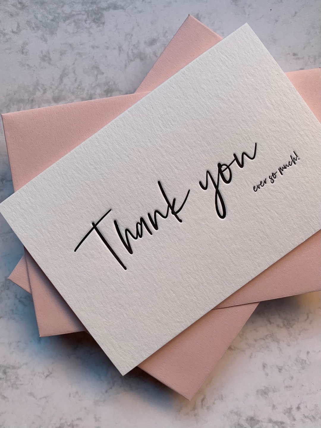 Luxury Letterpress, Thank You Ever so Much! Cards, Boxed Set of 6 ...