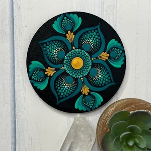 Mandala Painting, Mandala Magnet Large, 10cm Hand Painted Mandala ...