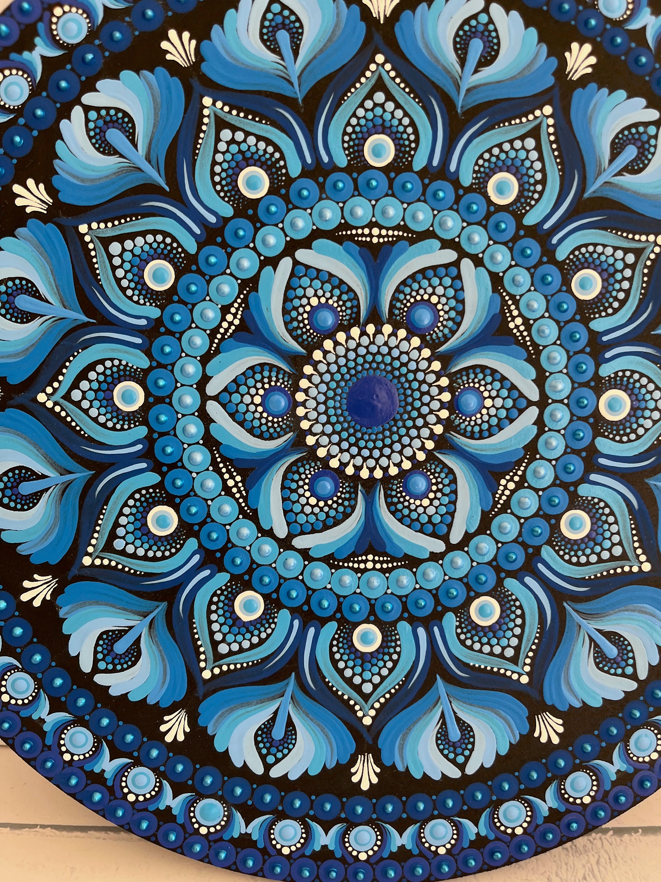 Mandala Art, 25cm Original Hand Painted Board, Dot Art, Dot Mandala ...