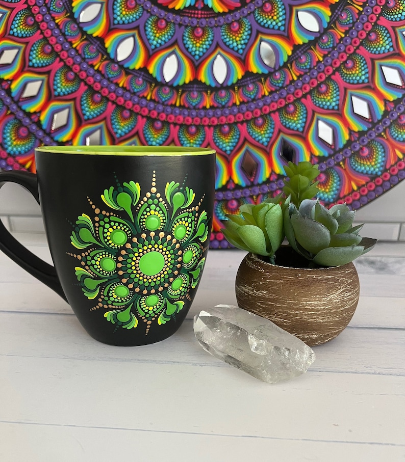 Mandala Art, 25cm Original Hand Painted Board, Dot Art, Dot Mandala ...