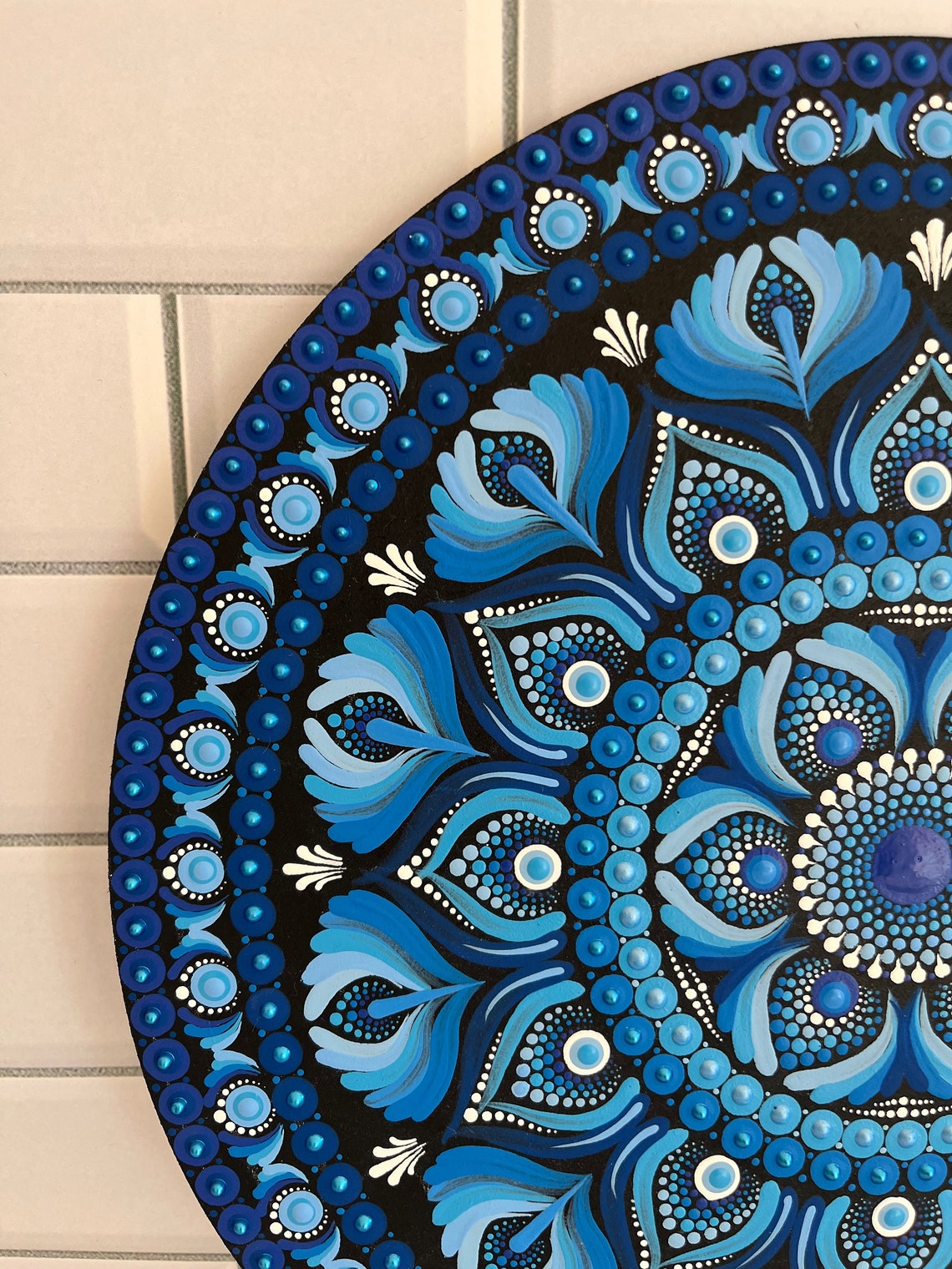 Mandala Art, 25cm Original Hand Painted Board, Dot Art, Dot Mandala ...