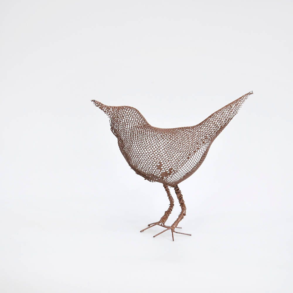 Set of 2 Small metal Bird sculptures Metal bird figurines | Etsy