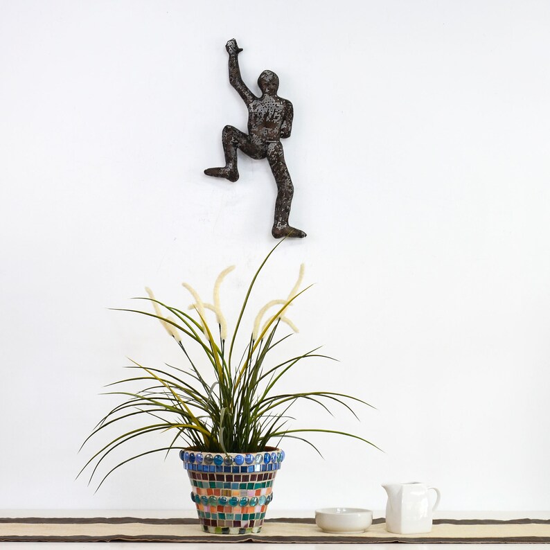 Climbing Sculpture Wall Art Gift for Home Decor Interior Design Rock ...