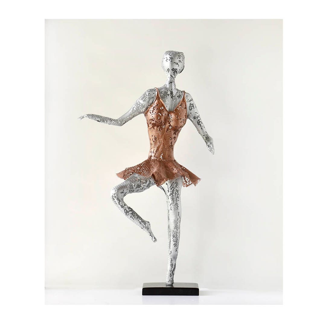 Metal Sculpture, Ballet Dancer Sculpture, Metal Wire Mesh, Handmade ...