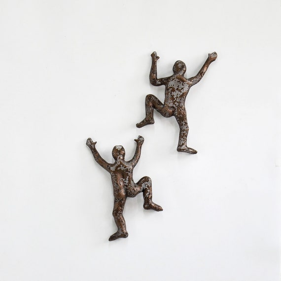 SET of 2 Miniature Climbing Figure Wall Decor Wall Hanging - Etsy