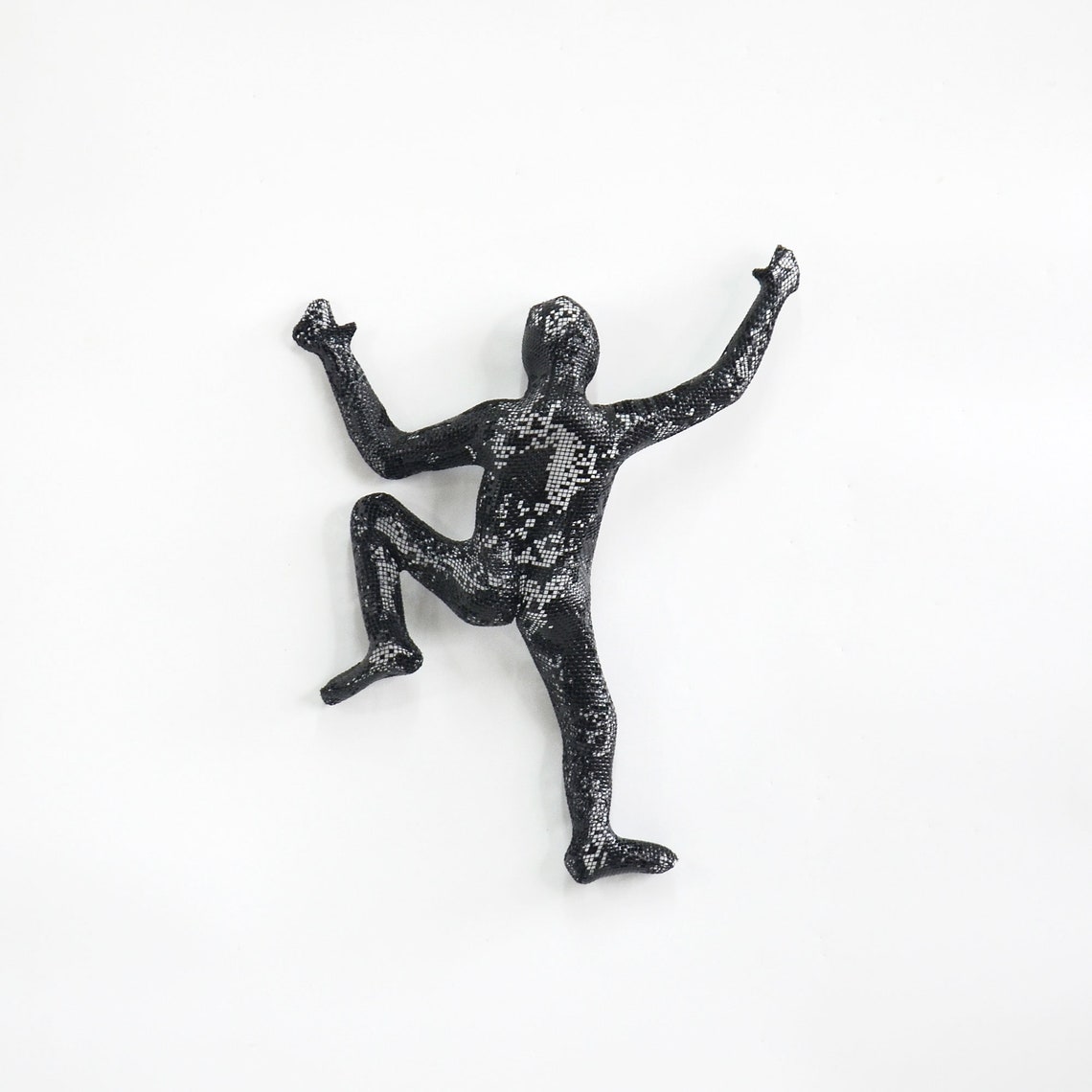 Climbing Man Sculpture, Wire Mesh Sculpture, Hanging Sculpture, Modern ...