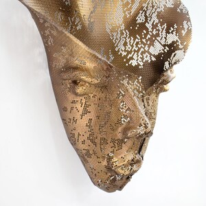 Vase for Dry Flowers, Face Planter, Metal Wall Sculpture, Mask ...