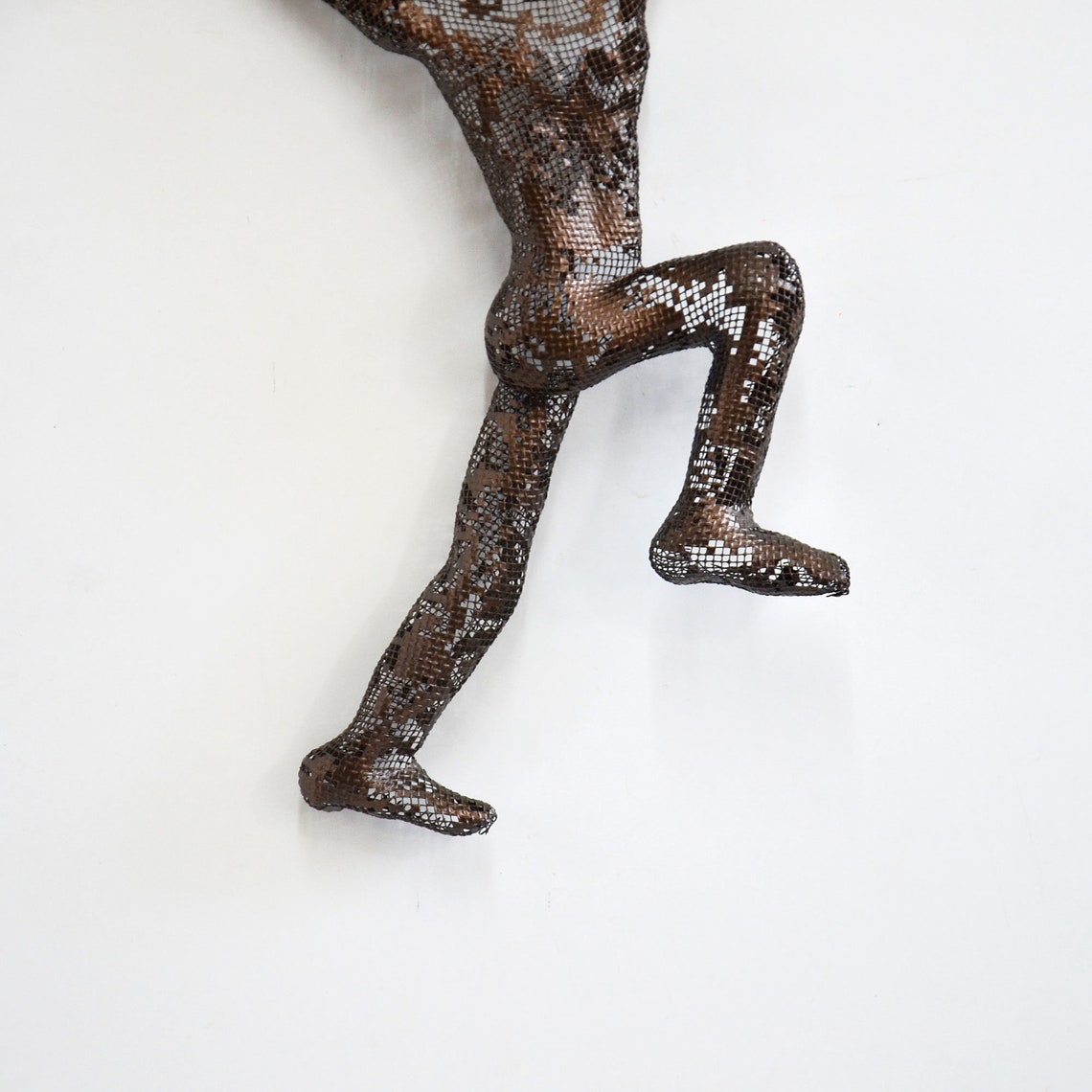 Metal Sculpture of a Climbing Man, Metal Wall Art, Climber 3d Gift ...