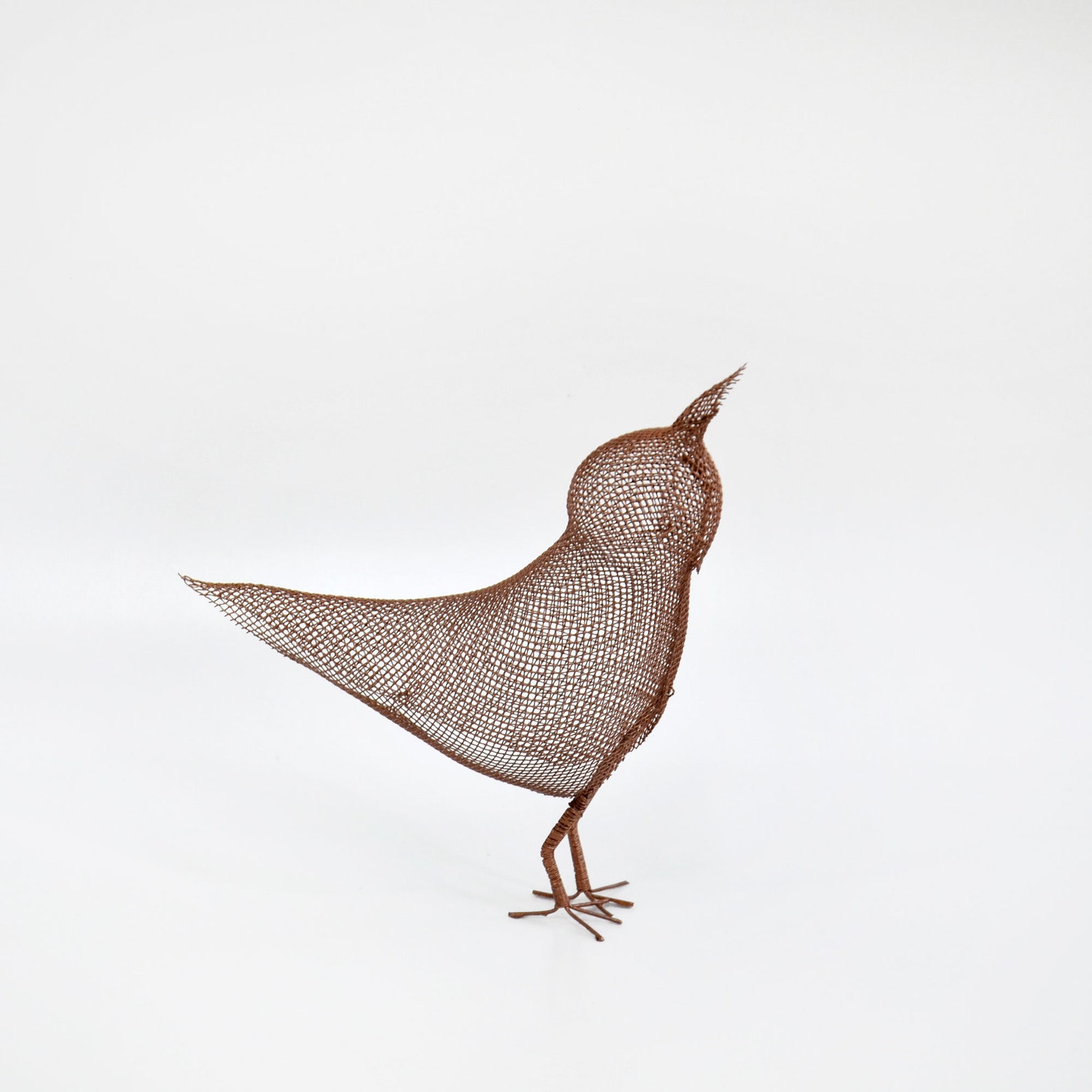 Set of 2 Small Metal Bird Sculptures, Metal Bird Figurines ...