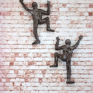 Climbing Figure, Metal Wall Art, Abstract Art, Wire Mesh Sculpture ...